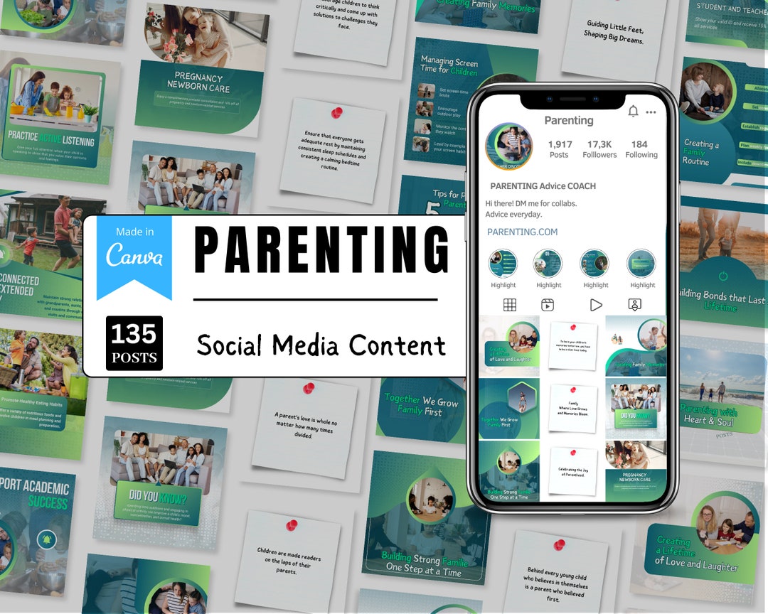 PARENTING - Social Media Templates Posts - Etsy
