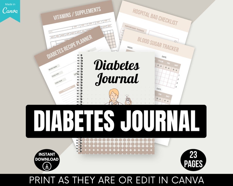 Diabetes Journal - Etsy