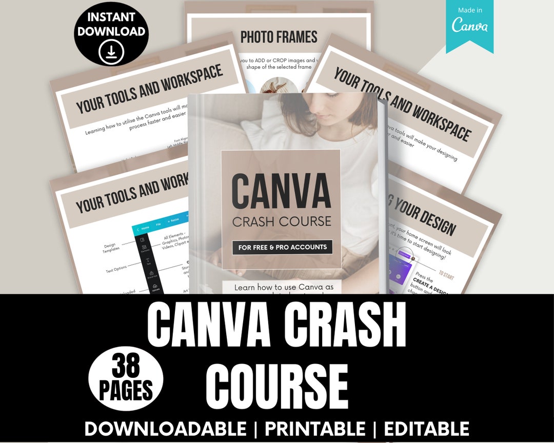 Canva Crash Course - 38 Pages - Etsy