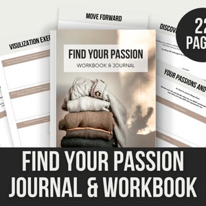 Find Your Passion Journal & Workbook - 22 Pages - Etsy