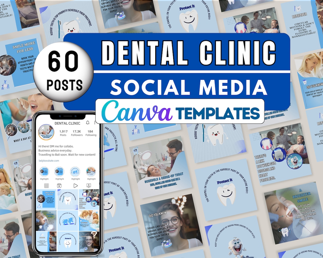 Dental Clinic - Canva Templates - Etsy