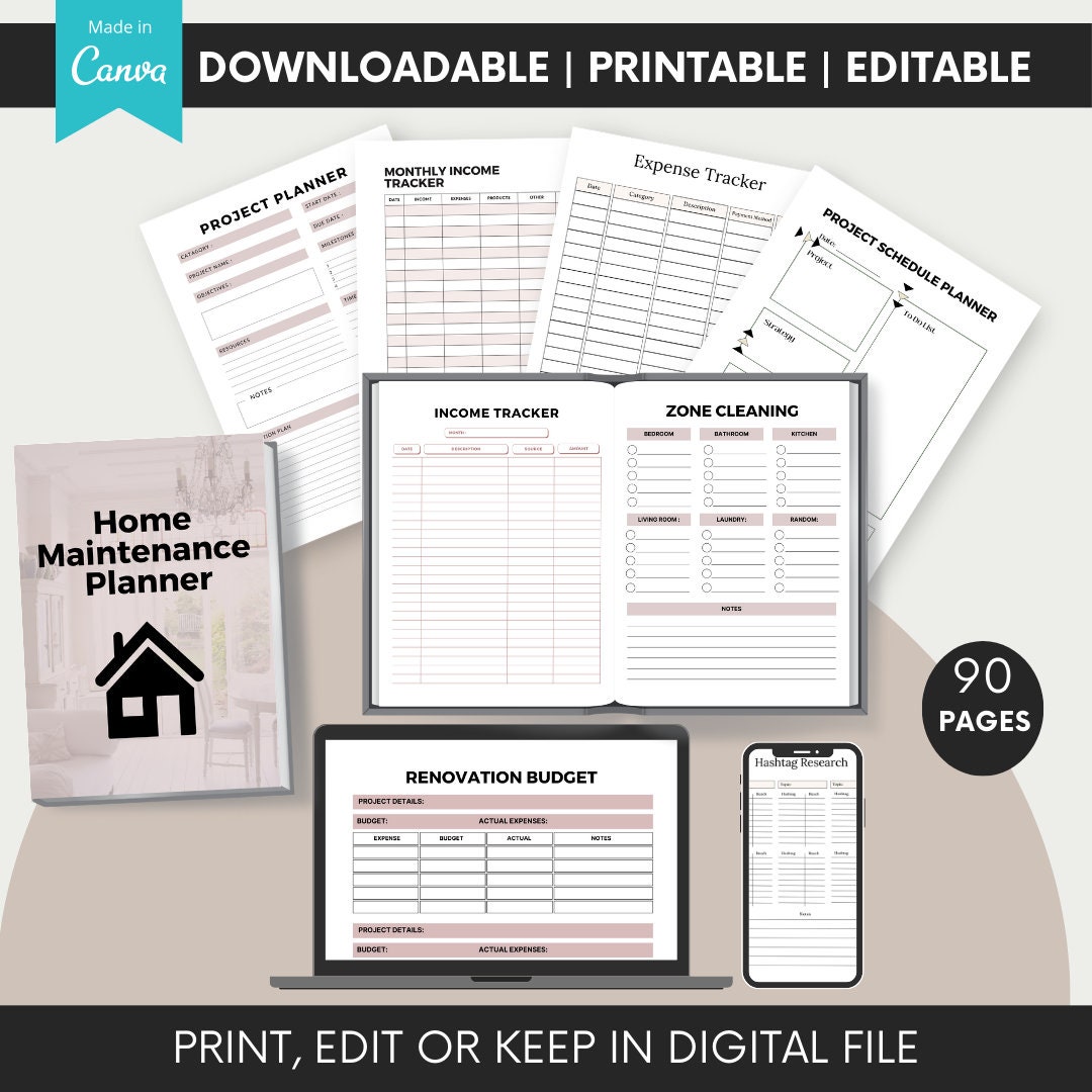 Home Maintenance - Planner - Etsy