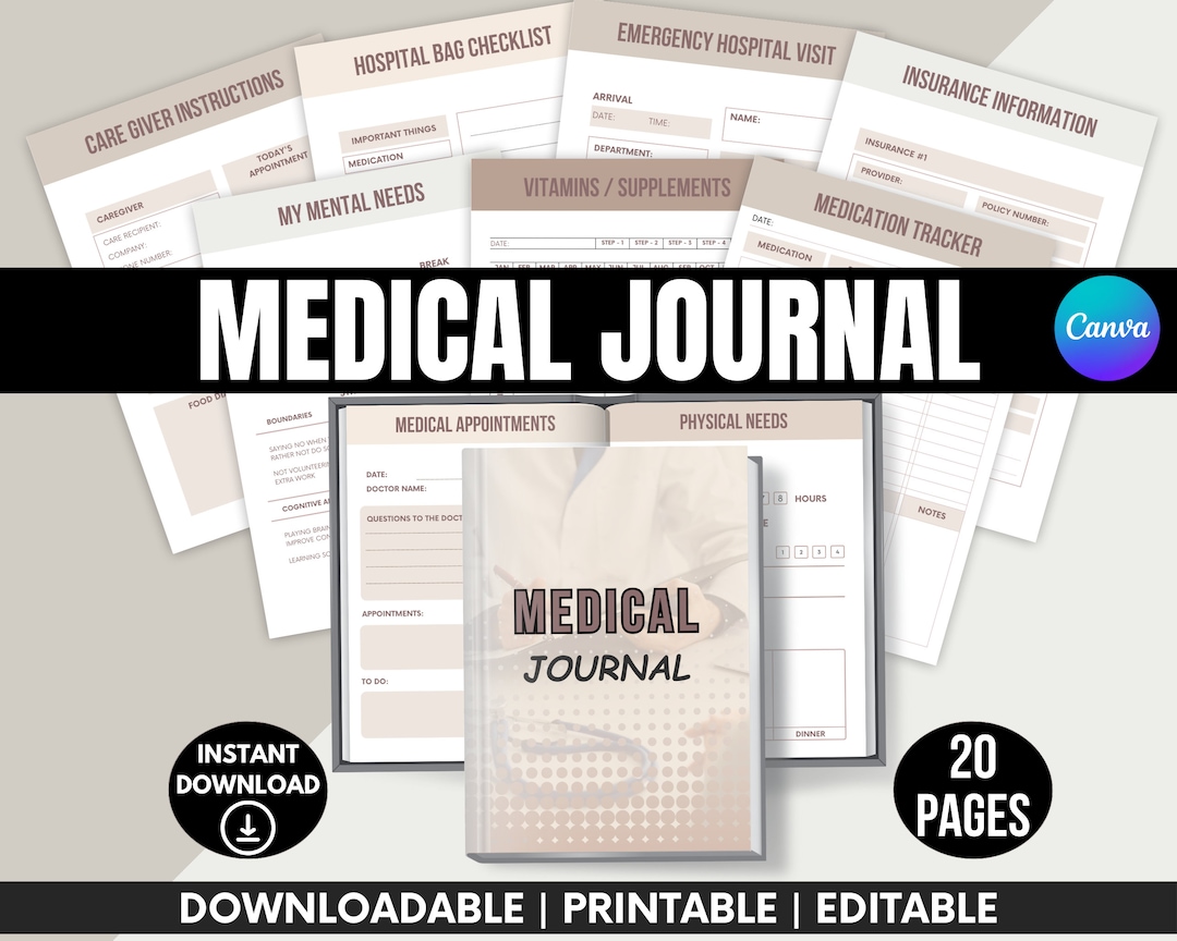 Medical Journal - 20 Pages - Etsy