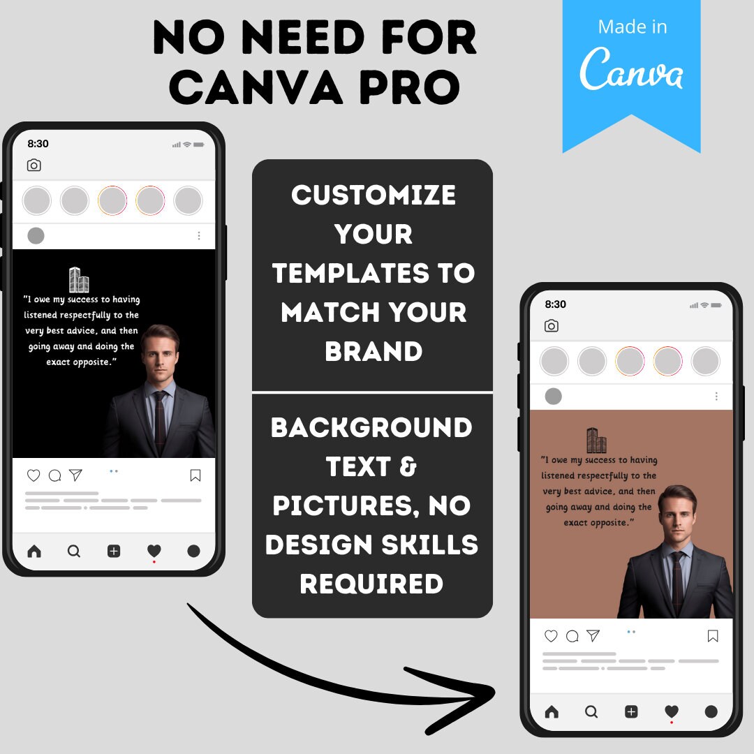 Success Mindset - Canva Templates - Etsy