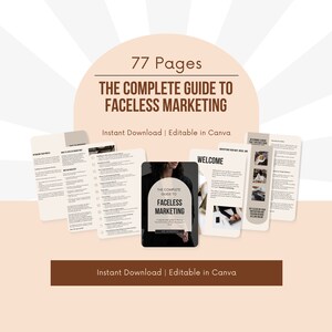 The Complete Guide to Faceless Marketing - 77 Pages - Etsy