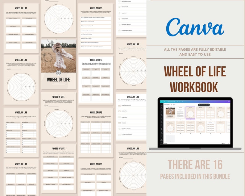 Wheel of Life Workbook - 16 Pages - Etsy