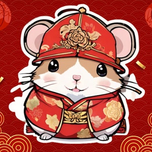Chibi Hamster Stickers Kawaii Sticker Laptop Decals Vinyl Sticker ...