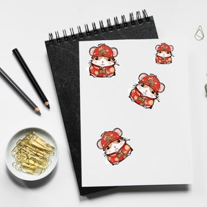 Chibi Hamster Stickers Kawaii Sticker Laptop Decals Vinyl Sticker ...