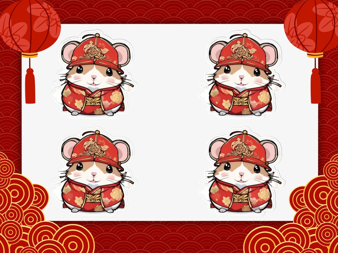 Chibi Hamster Stickers Kawaii Sticker Laptop Decals Vinyl Sticker ...