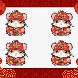 Chibi Hamster Stickers Kawaii Sticker Laptop Decals Vinyl Sticker ...