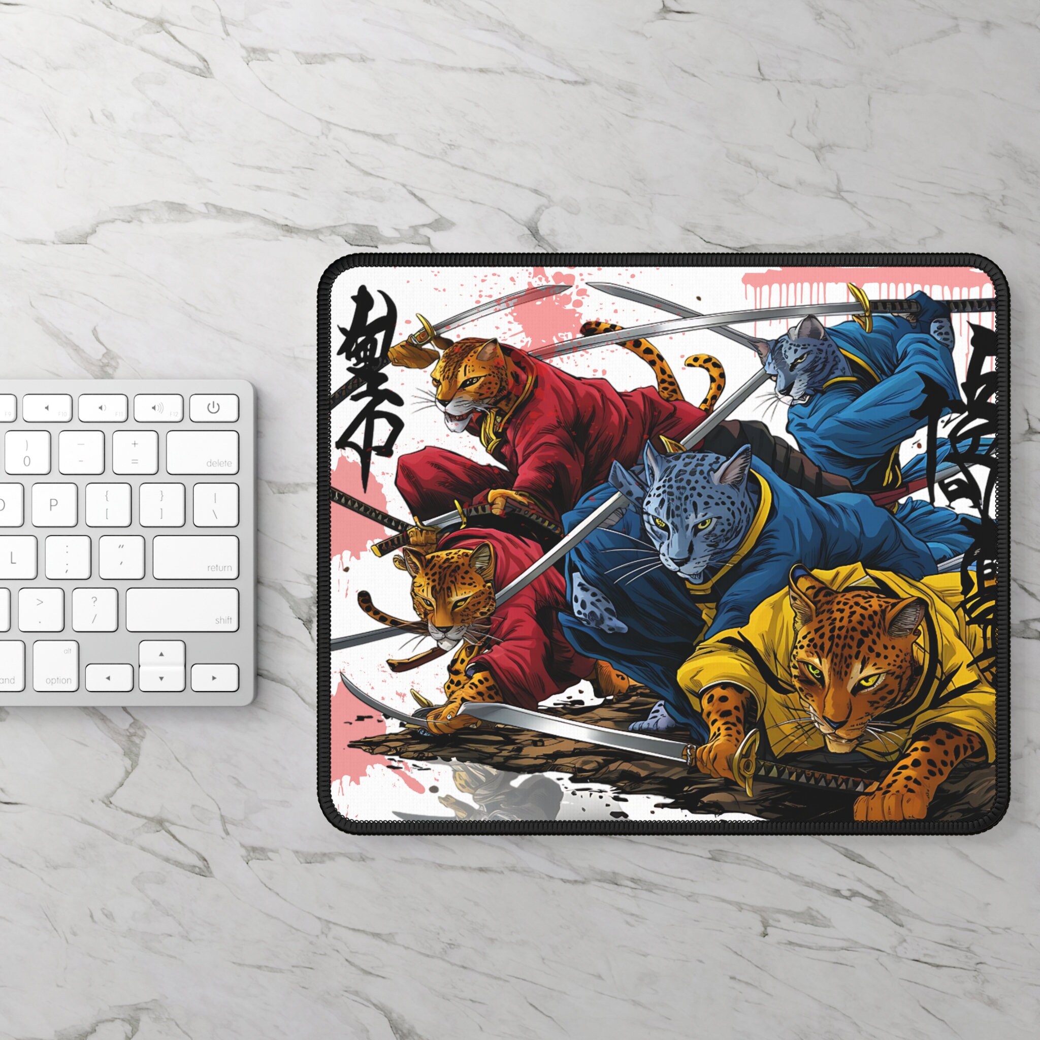 Japanese Bushido Inspired Leopards Samurai Gaming Mouse Pad - Etsy
