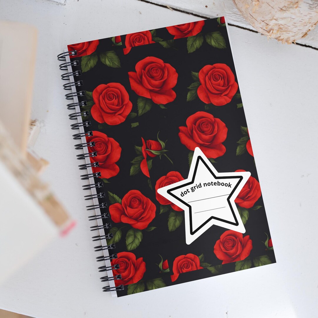 Rose - School Supplies Dotted Notebook - Etsy