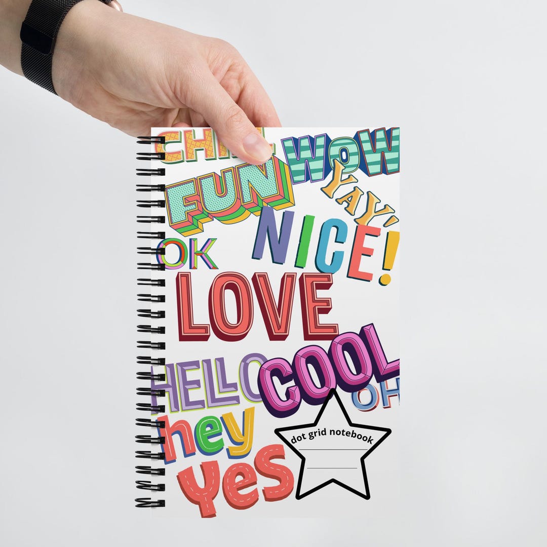 Fun - School Supplies Dotted Notebook - Etsy