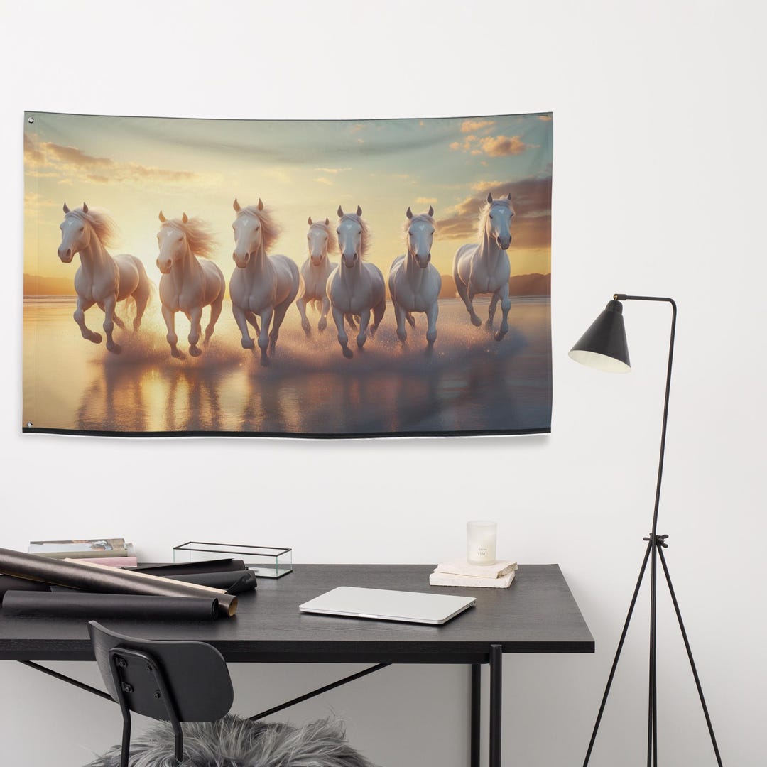Horse Poster: Dreamlike Poetry in Motion - Elegant Equine Art - Etsy