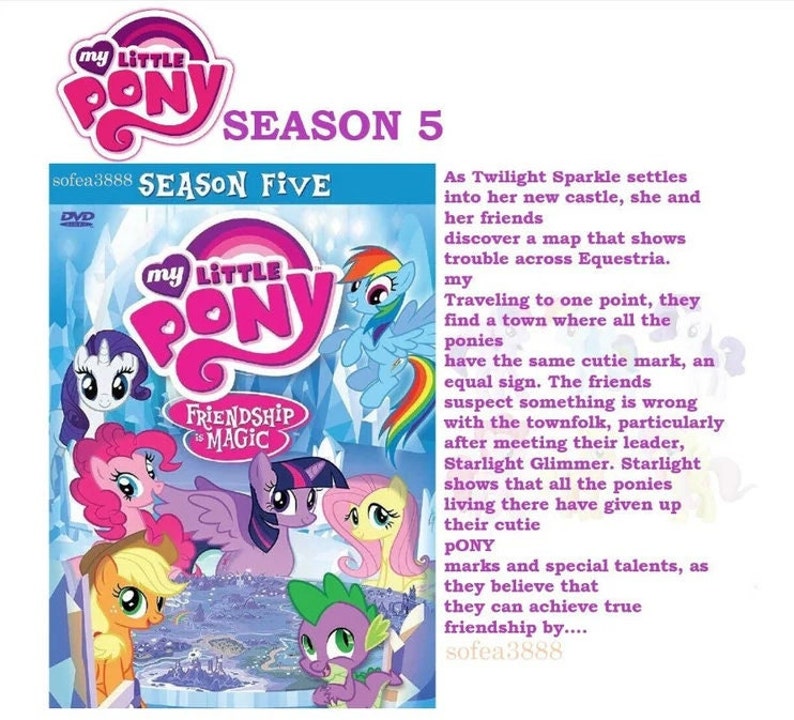 My Little Pony: Friendship is Magic Season 4,5,6,7,8,9 DVD ~ All Region ...