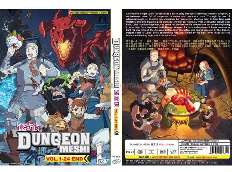 Anime DVD~ English Dubbed~ Dungeon Meshi (1-24 End) All Region Free ...
