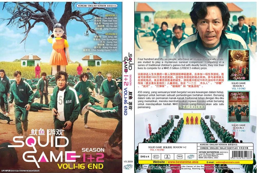 Korean Drama Dvd~squid Game 鱿鱼游戏 Season1+2 Vol.1-16 END - Etsy