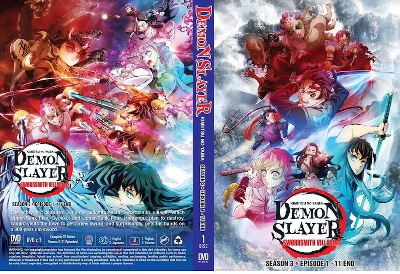 DVD Demon Slayer: Kimetsu No Yaiba - Season 3 (1-11end) -DVD With ...