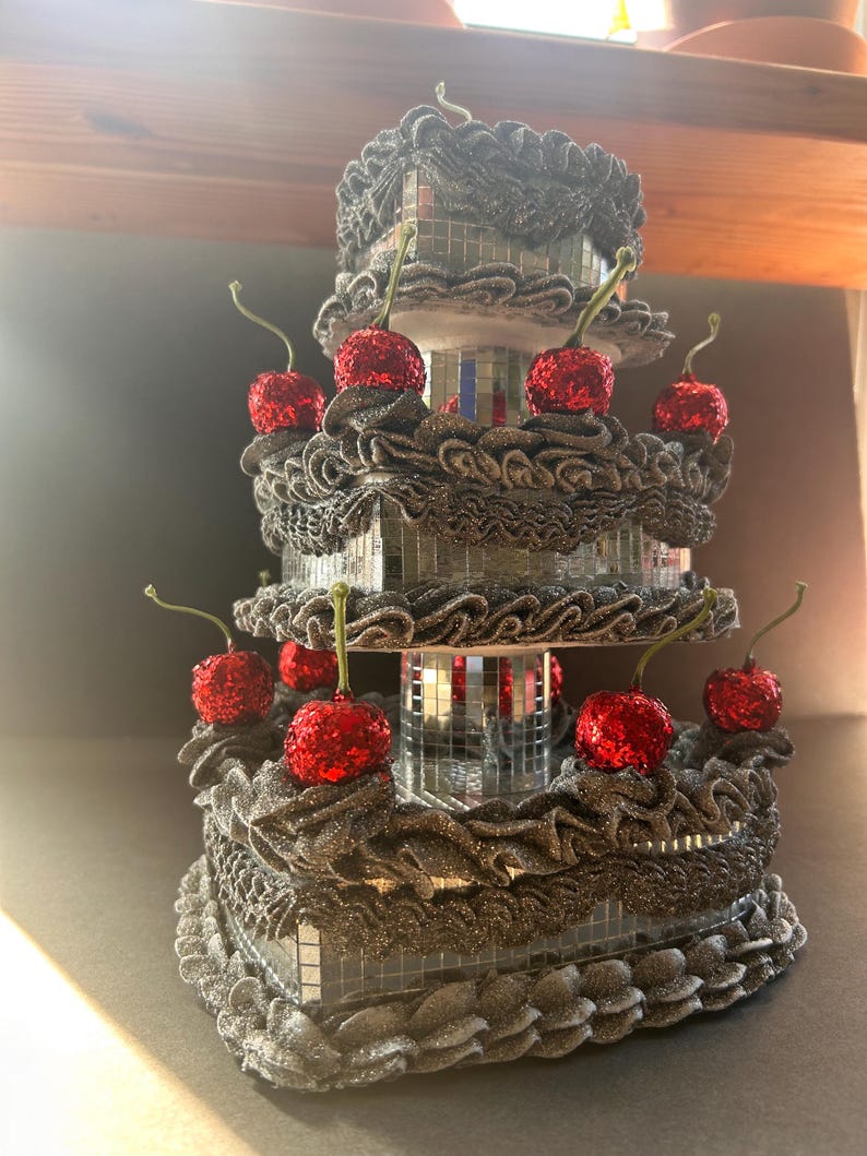 Heart Trilogy - 3 Tiered Disco Cake - Etsy