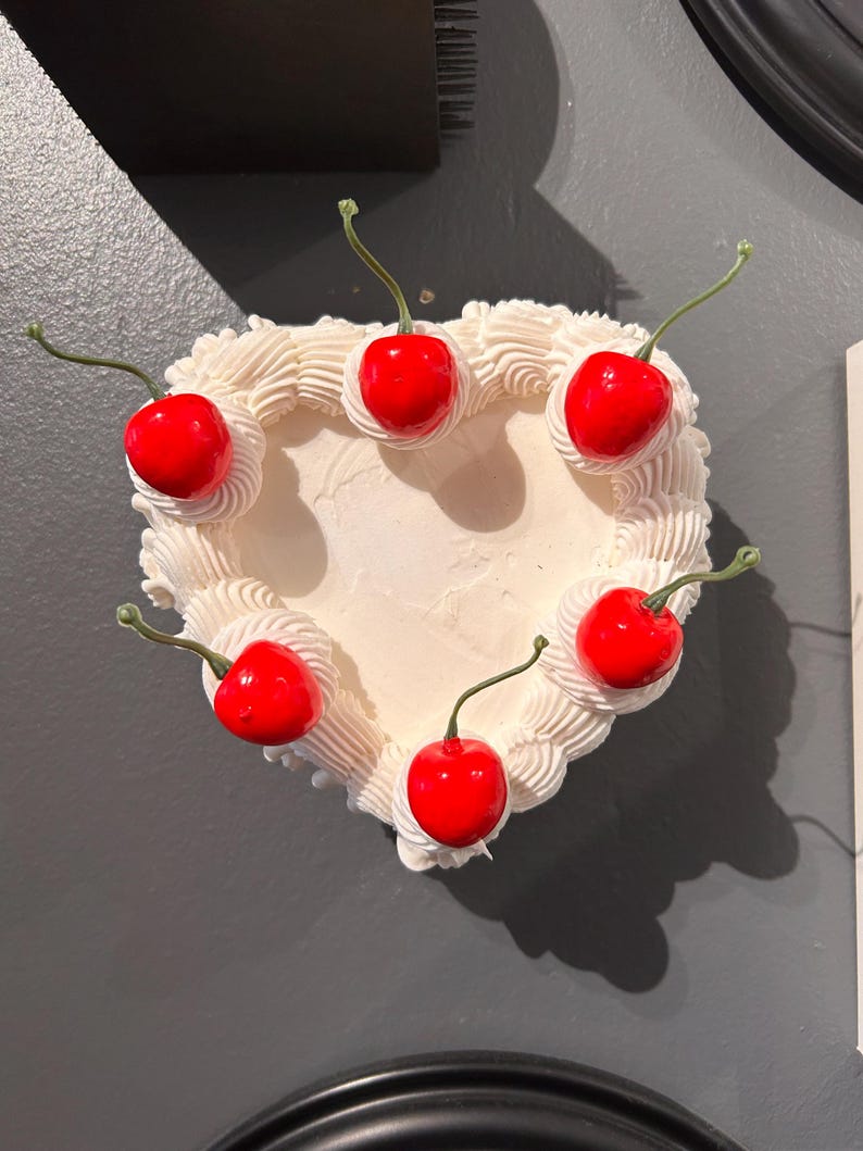 Classic White Heart Cake - Etsy