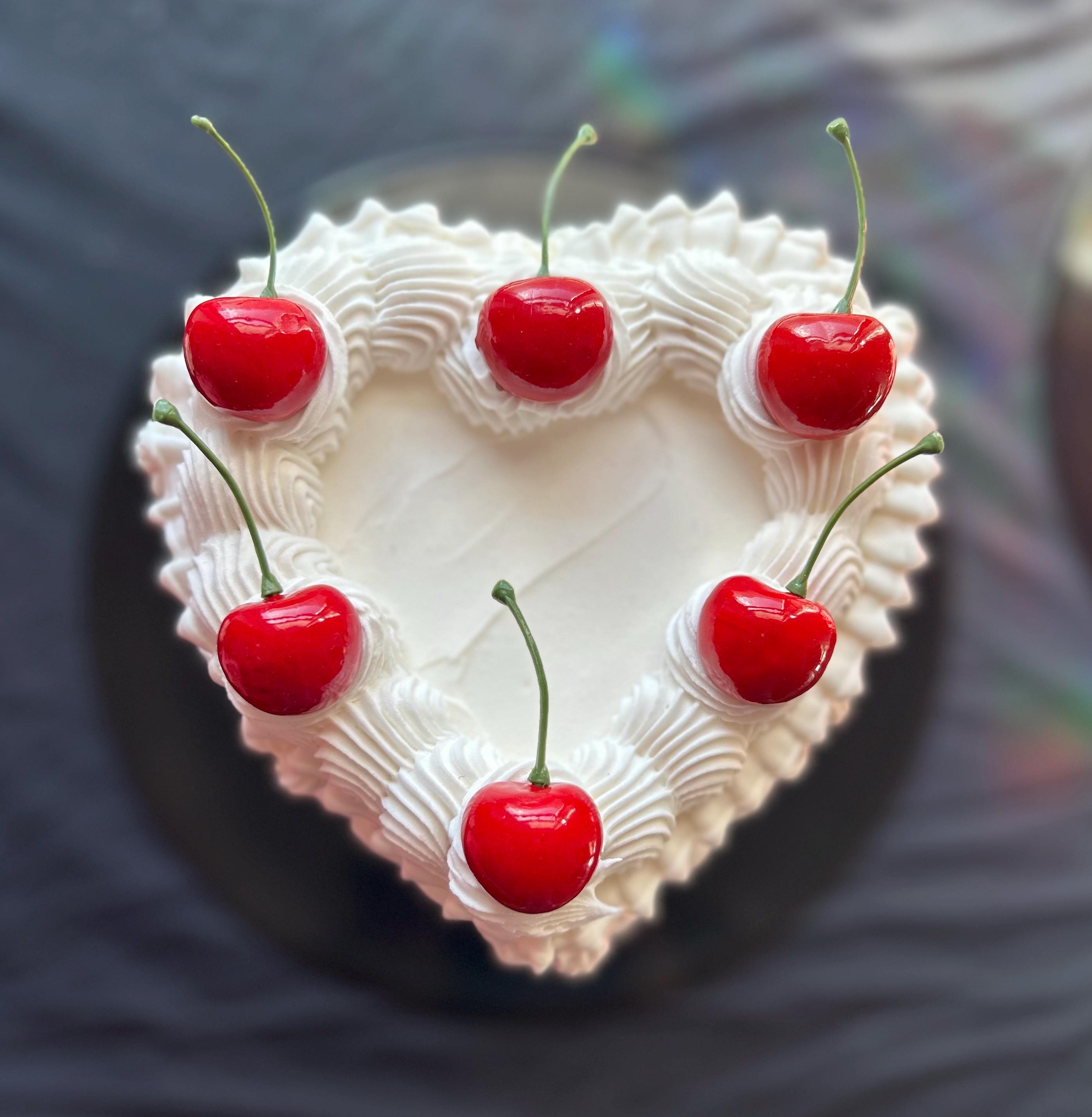 Classic White Heart Cake - Etsy