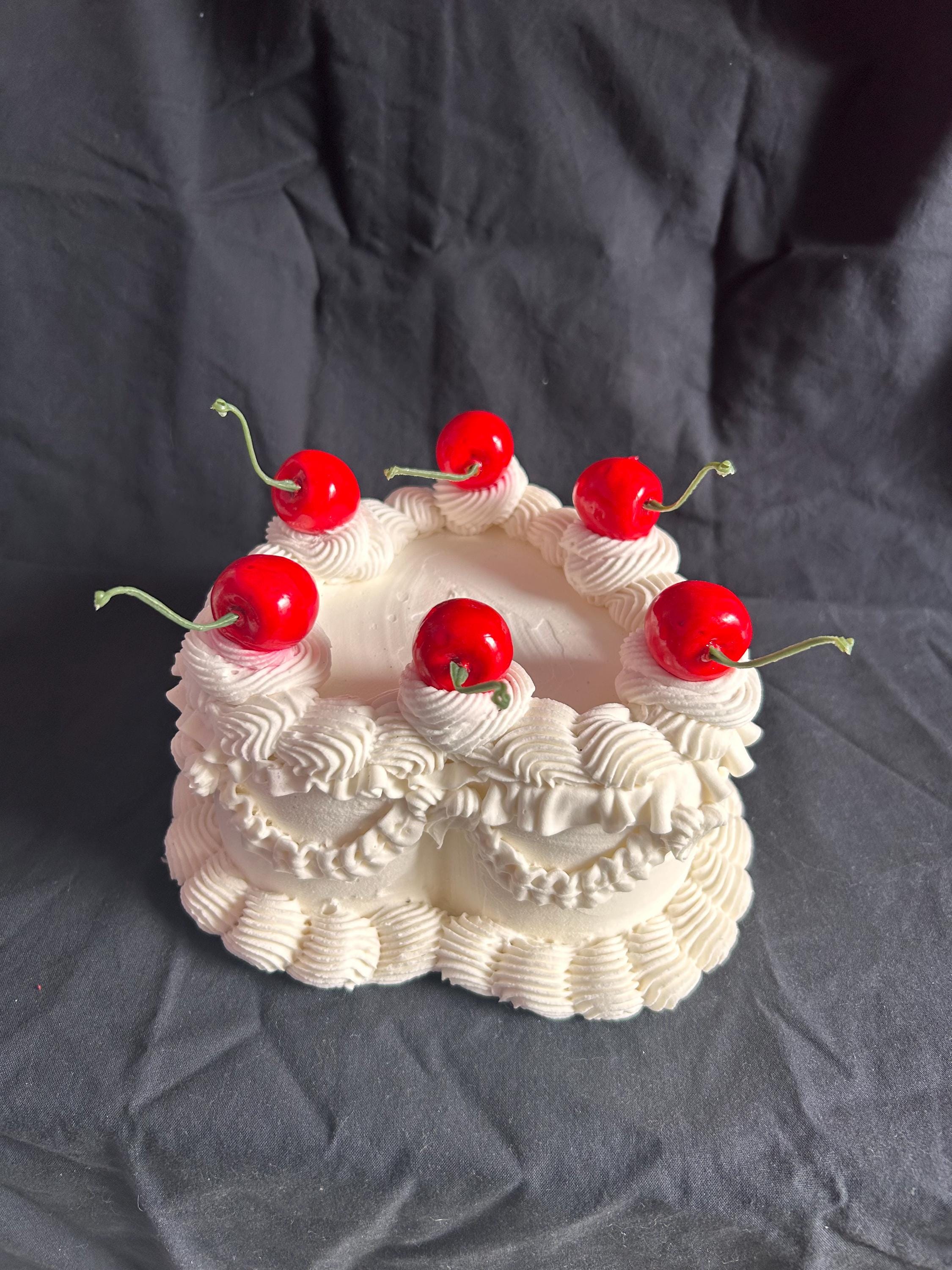 Classic White Heart Cake - Etsy