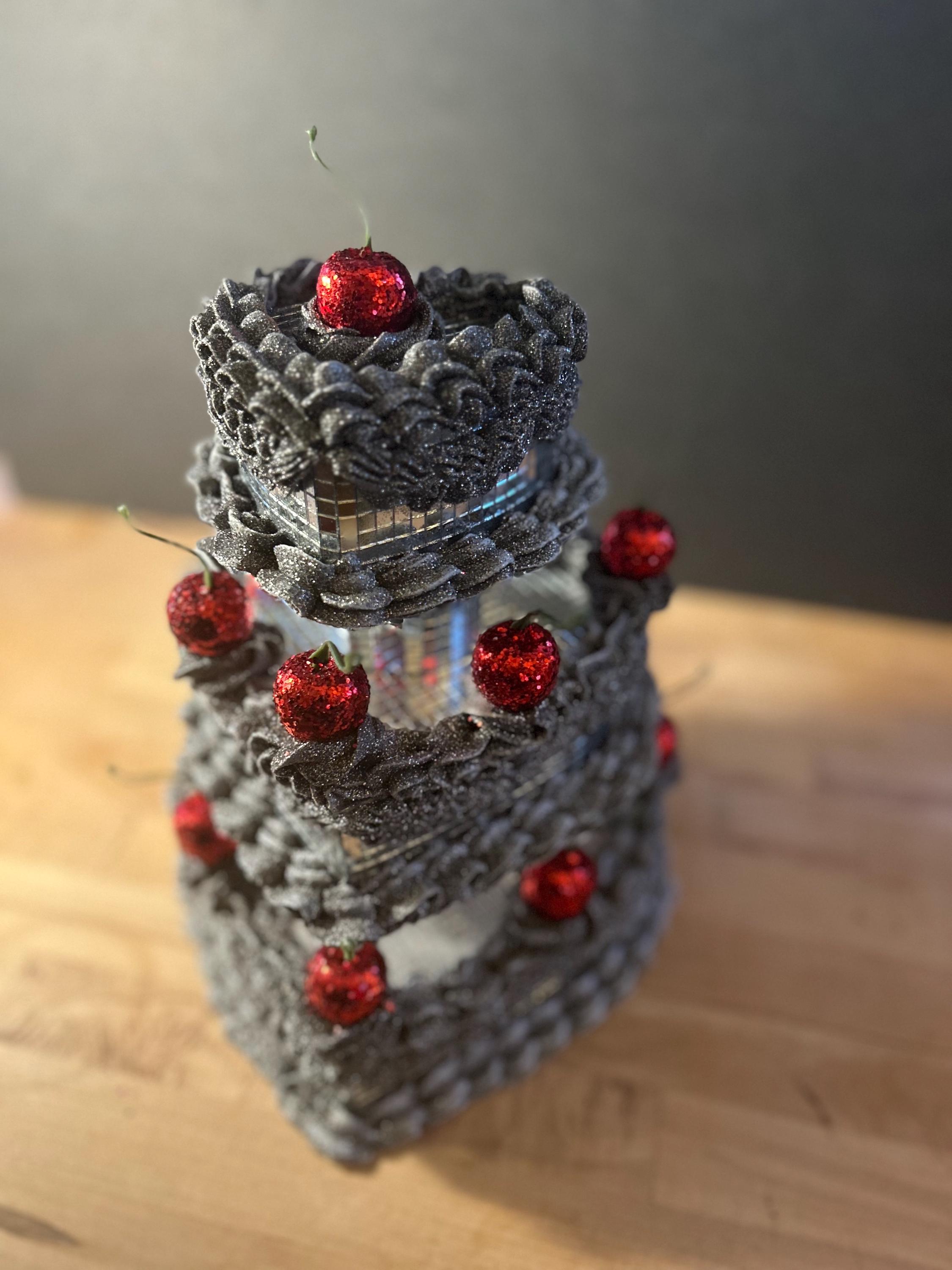 Heart Trilogy - 3 Tiered Disco Cake - Etsy