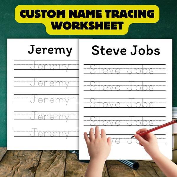 Custom Name Tracing Sheet Handwriting Practice – Personalized Name ... Custom Name Tracing Sheet Handwriting Practice – Personalized Name ...