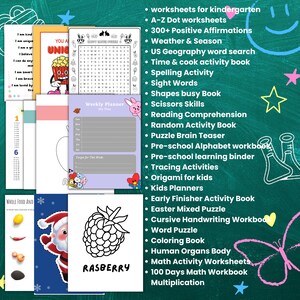 Mega Fun Educational Bundle Worksheets for Kids – Preschool ...