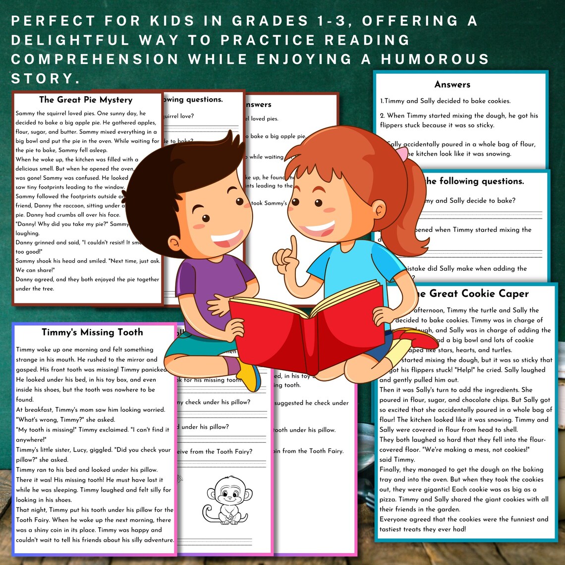 Laugh & Learn Reading Comprehension Worksheets for Kids – Grades 1-3 ...
