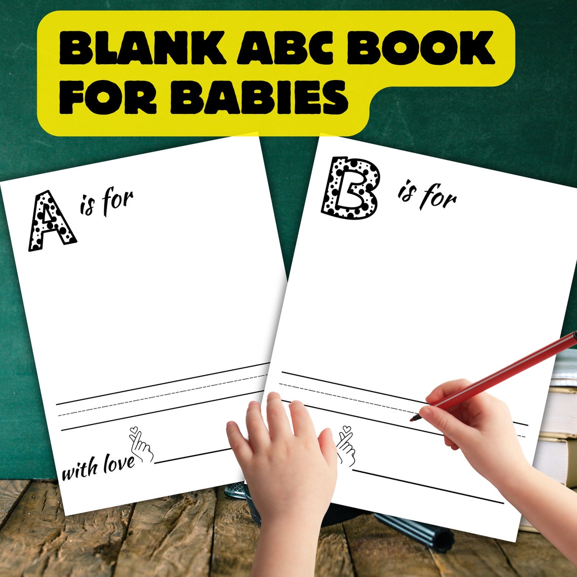 Blank Alphabet Book Baby’s First ABC Book Printable Early Learning ...