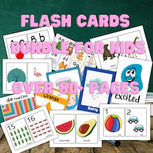 Educational Flashcards Bundle for Kids Fun and Interactive Learning ...