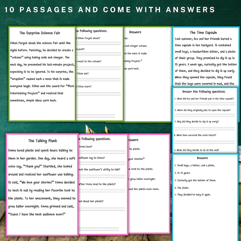Reading Comprehension Worksheets Highschool | 9th 10th Grade English ...