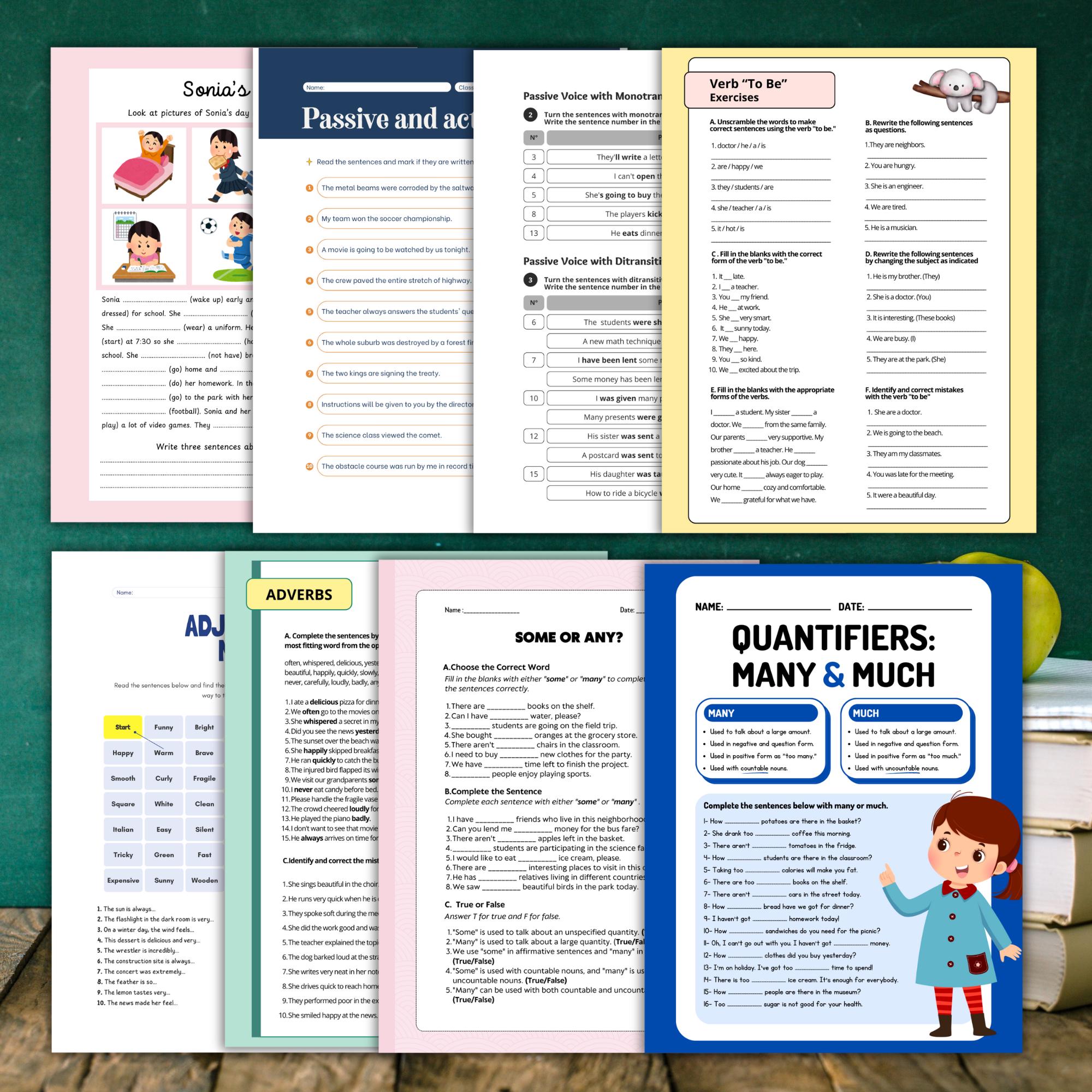 English Grammar Worksheets Grades 2–6 | Homeschool Printable PDF ...