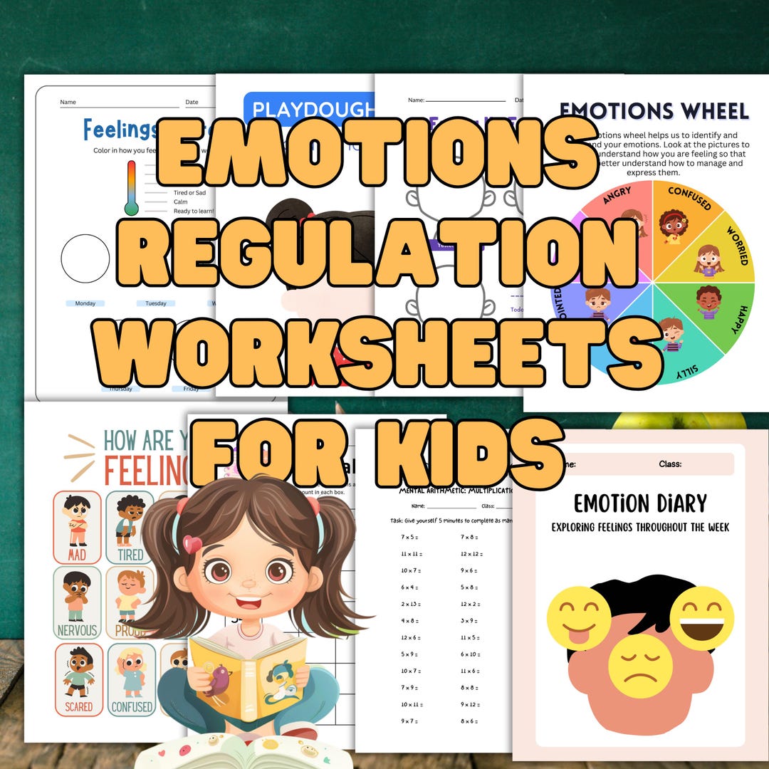 Emotion Regulation and Feelings Workbook for Kids – 45 Pages of Coping ...