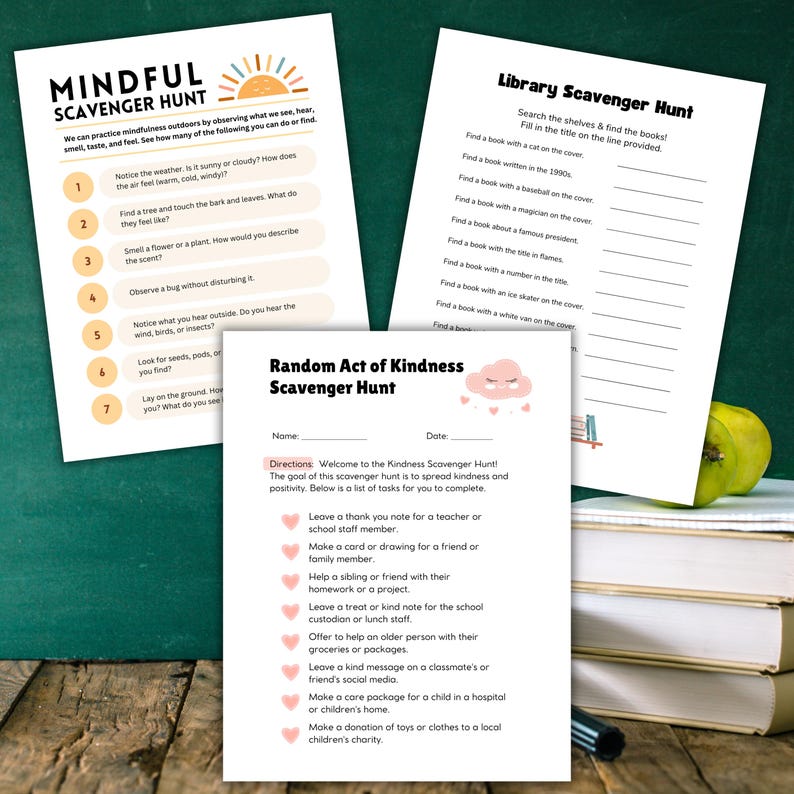 Kids Scavenger Hunt PDF | 30 Printable Outdoor, Indoor & Classroom ...