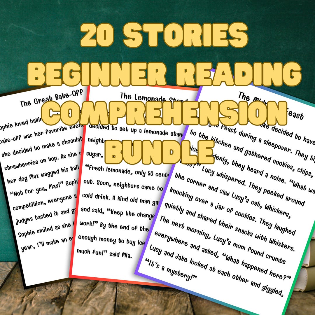 Beginner Reading Comprehension Worksheets With Q&A | 20 Fun ...