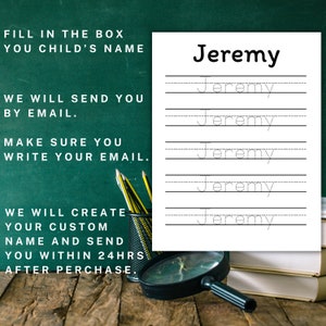 Custom Name Tracing Worksheet: Handwriting Practice Page (PDF) - Etsy