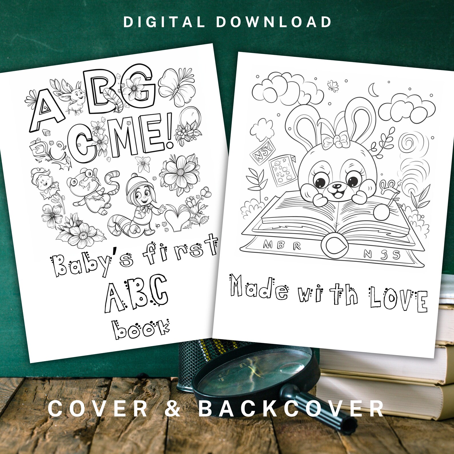 Blank Alphabet Book Baby’s First ABC Book Printable Early Learning ...