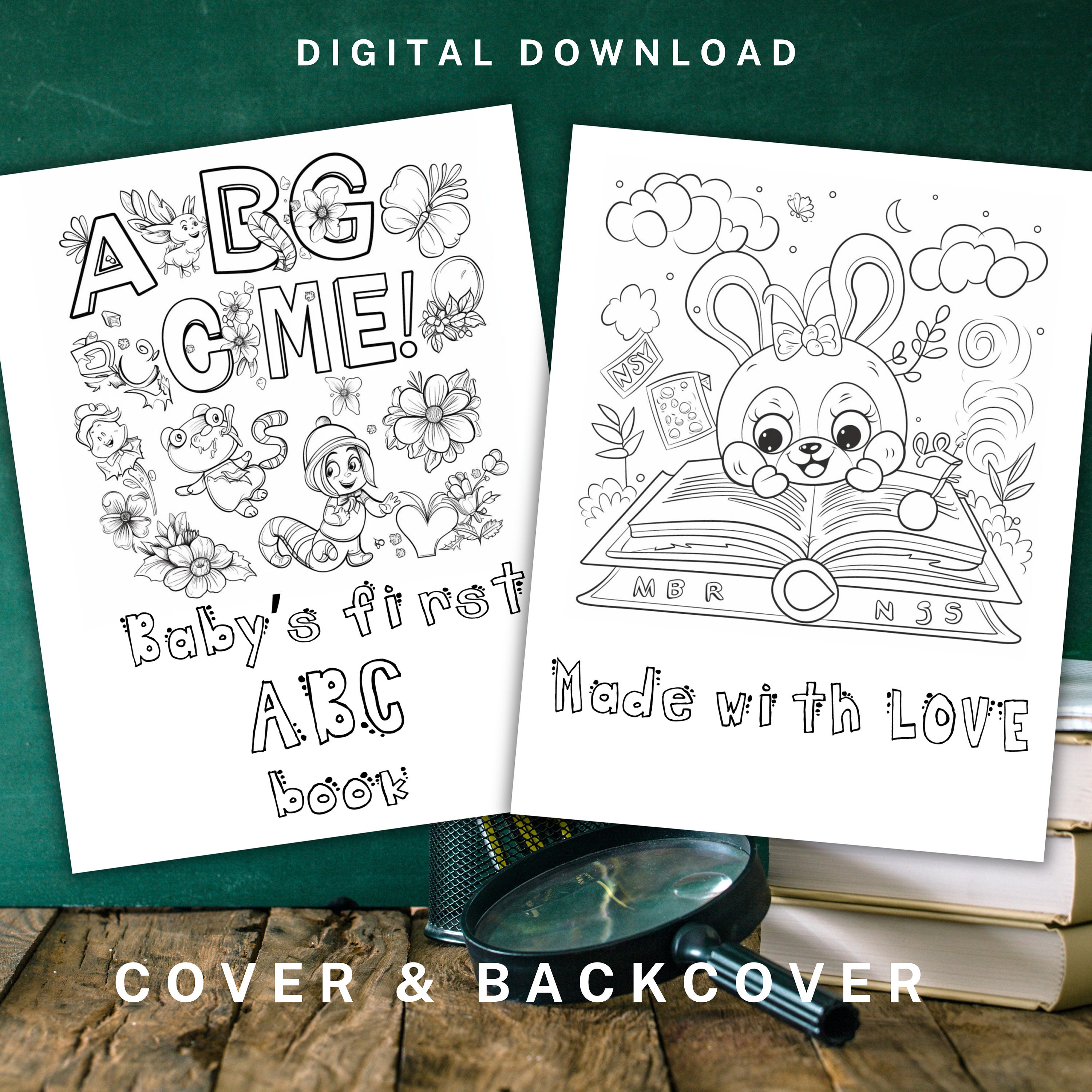 Blank Alphabet Book Baby’s First ABC Book Printable Early Learning ...