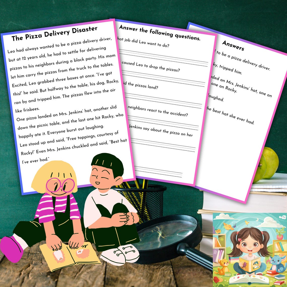 Reading Comprehension Grade 4 5 6 | 10 Stories With Question, PDF ...