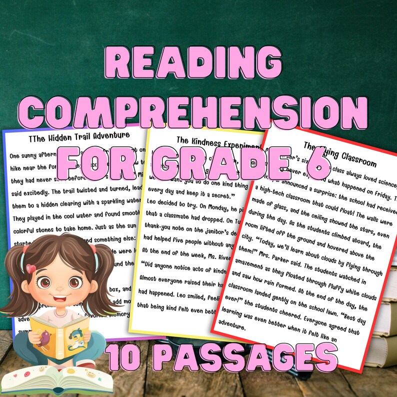 6th Grade Reading Comprehension Worksheets | No-prep Printable PDF | 10 ...