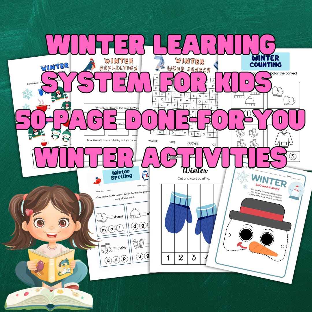 Winter Learning System for Kids | 50-page Done-for-you Winter ...