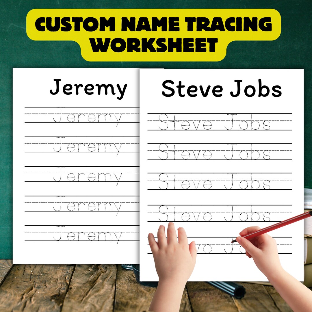 Custom Name Tracing Sheet Handwriting Practice Personalized Name Trace ...