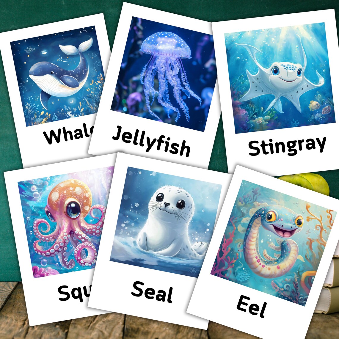Ocean Animal Flashcards for Preschool | Montessori Homeschool PDF | Sea ...