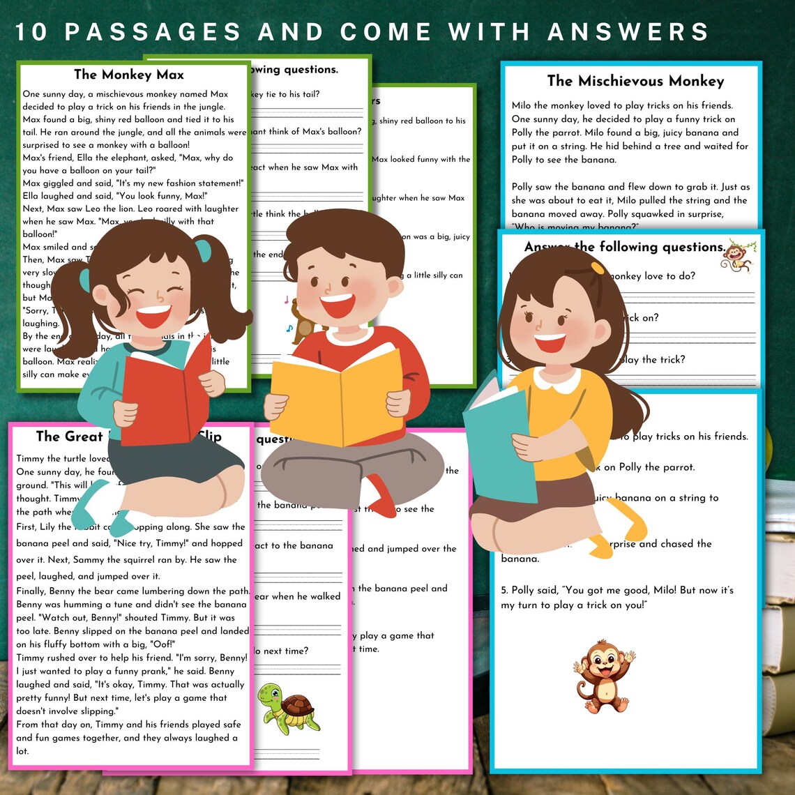 Laugh & Learn Reading Comprehension Worksheets for Kids – Grades 1-3 ...