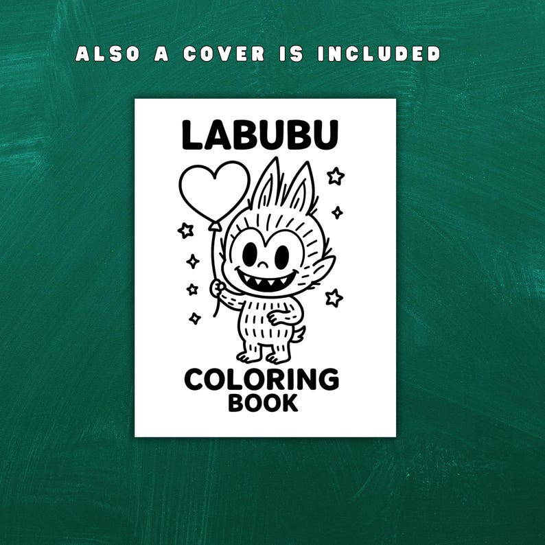 Labubu Coloring Book for Kids: 22 Printable Activity Pages (PDF ...