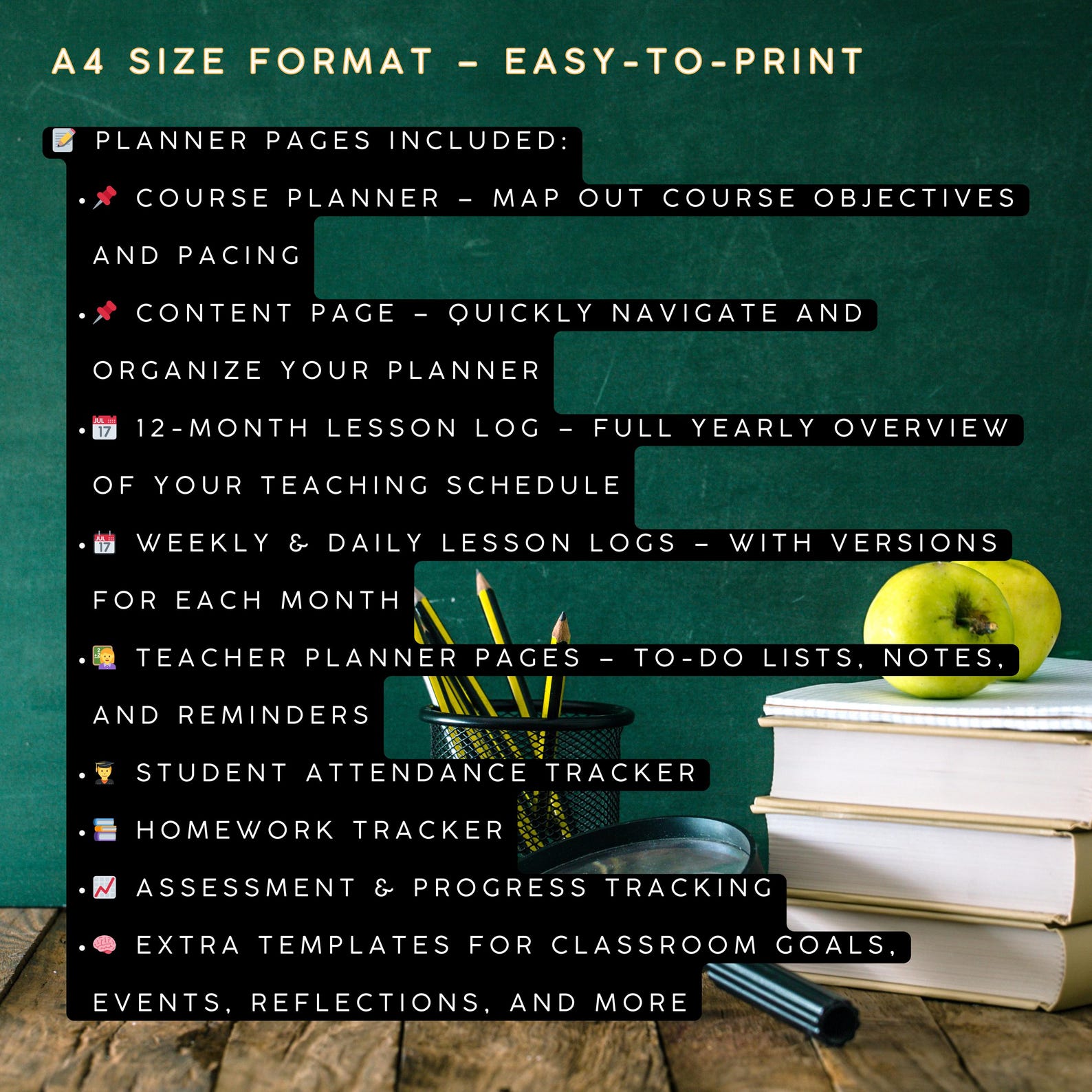 Editable Teacher Planner Printable | 2025–2026 Digital Lesson Planner ...