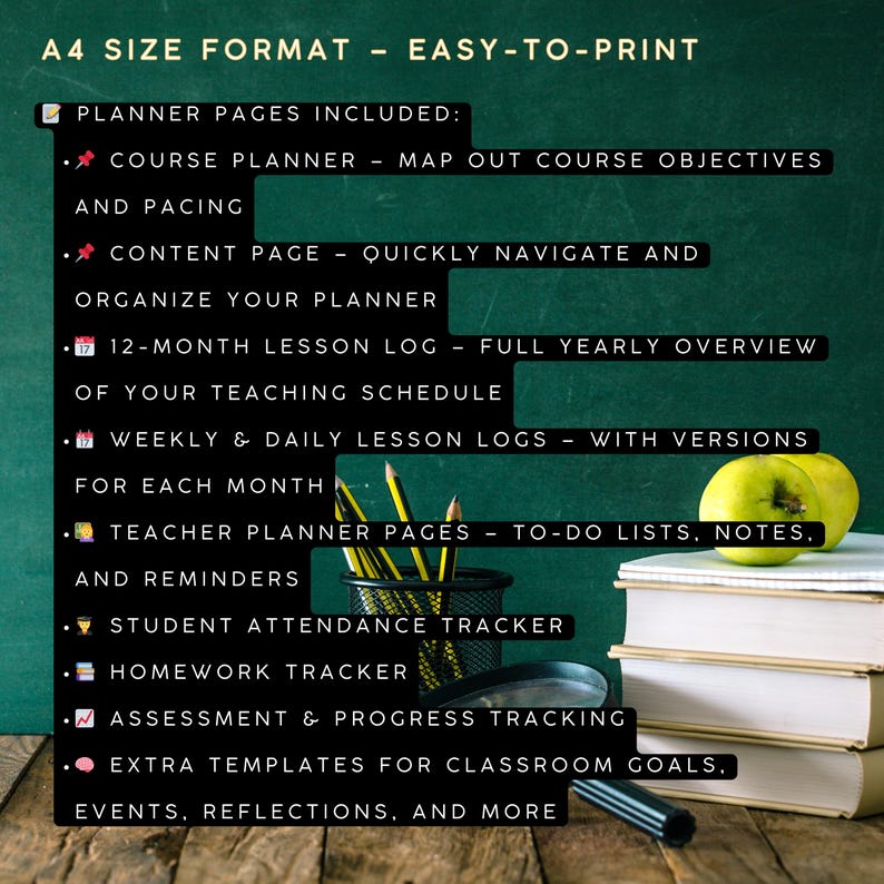 Editable Teacher Planner Printable | 2025–2026 Digital Lesson Planner ...