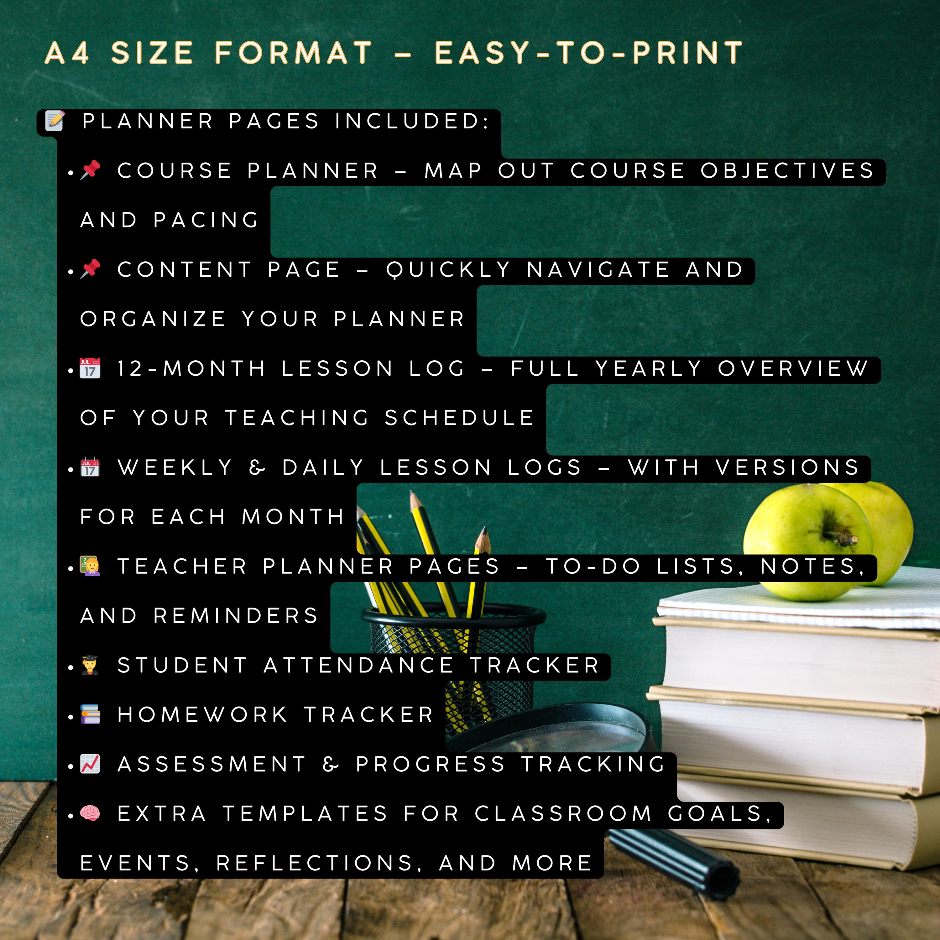 Editable Teacher Planner Printable | 2025–2026 Digital Lesson Planner ...